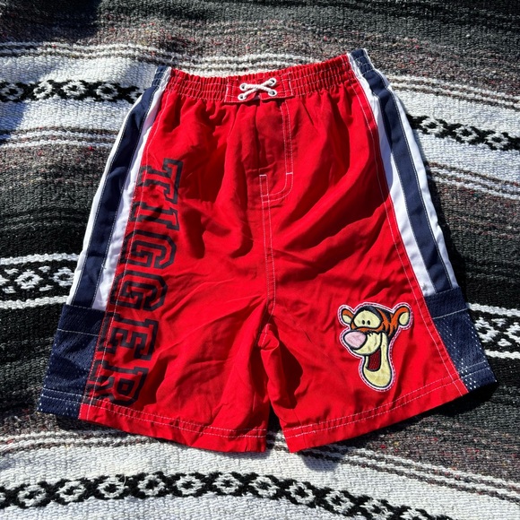 Disney | Swim | Vintage Y2k Disney Pooh Bear Tigger Graphic Red Blue ...